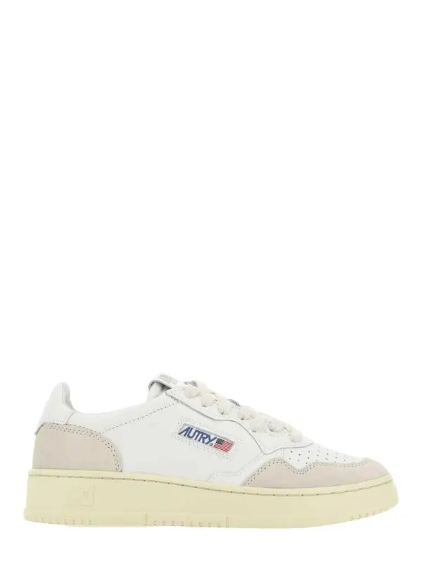 AUTRY Medalist Leather And Suede Lace-up Sneakers - Multicoloured