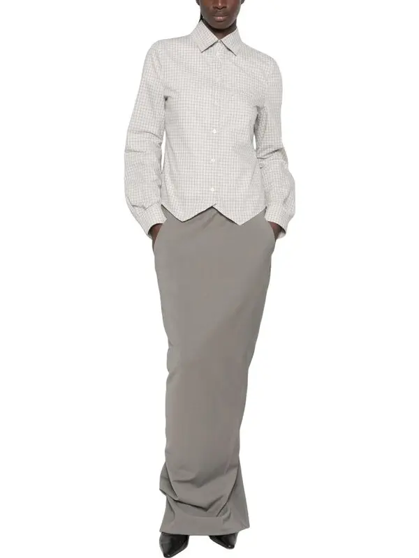 MAISON MARGIELA Cotton Shirt With Classic Collar - Grey