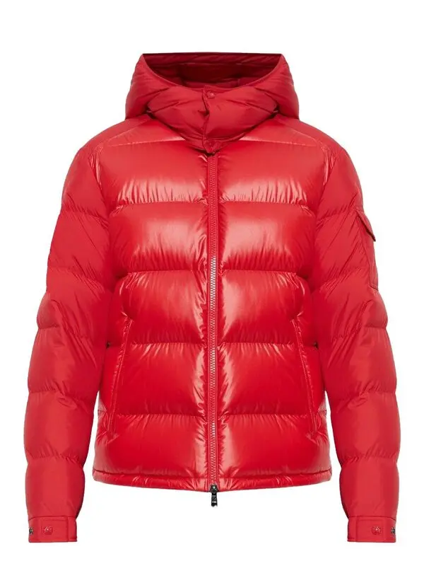Moncler Maya Short Down Jacket With Hood - Red