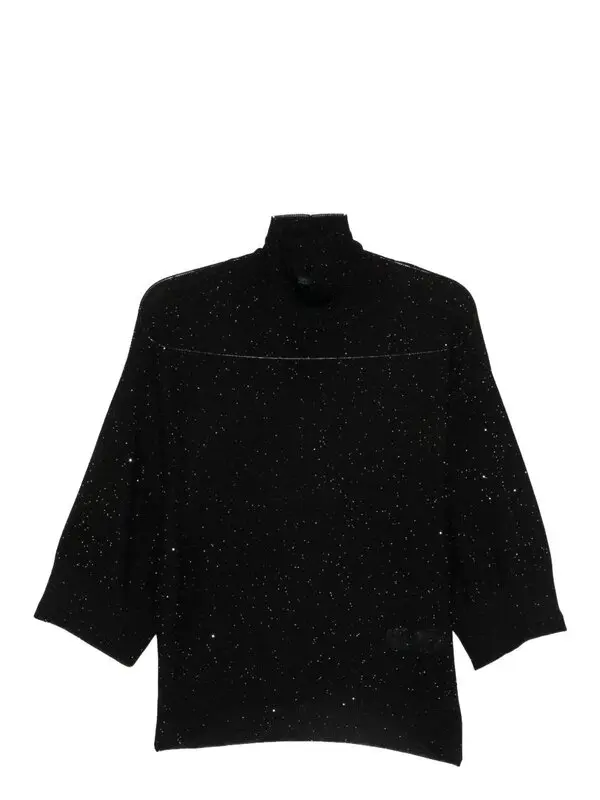 Fabiana Filippi Embellished Turtleneck Sweater - Black