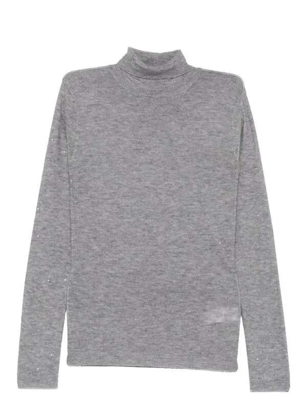 Fabiana Filippi Wool Turtleneck Sweater - Grey