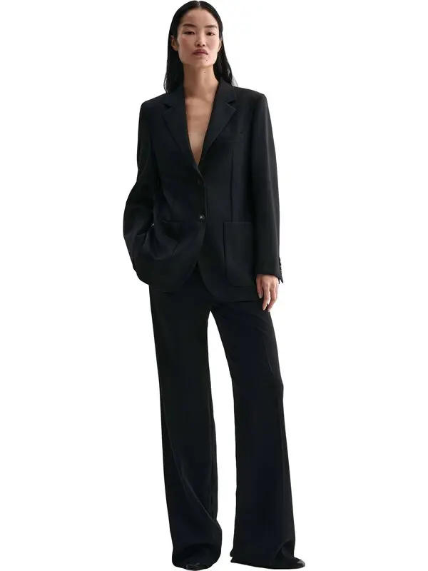 Veronica De Piante Sebastian Blazer In Stretch Wool Twill - Black