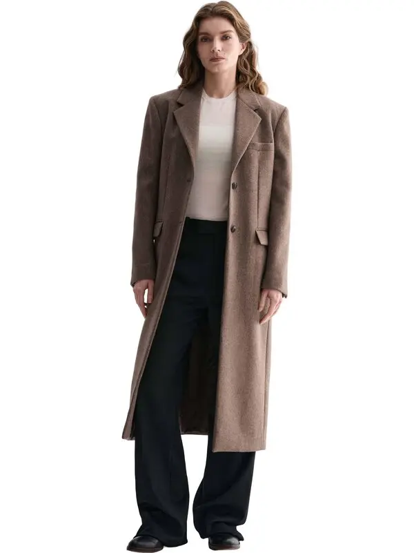 Veronica De Piante Freya Coat In Wool Cashmere - Beige
