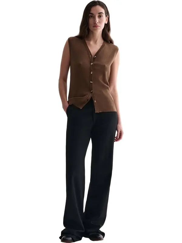 Veronica De Piante Alice Merino Wool Vest - Camel