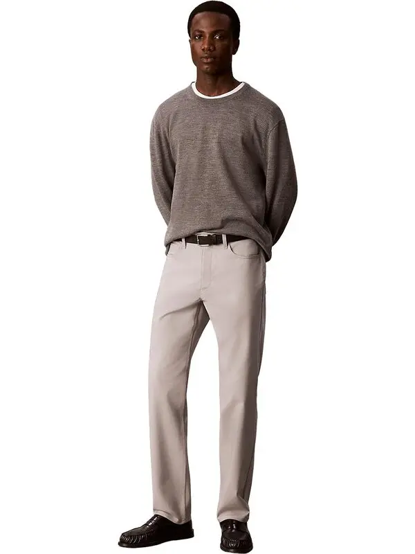 Calvin Klein Straight Stretch 5-pocket Pants - Alloy