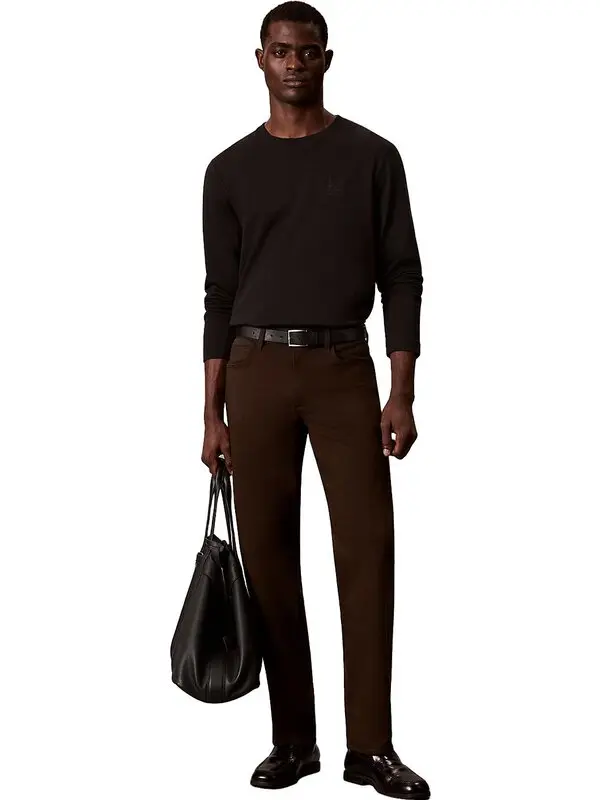 Calvin Klein Straight Stretch 5-pocket Pants - Dark Coffee