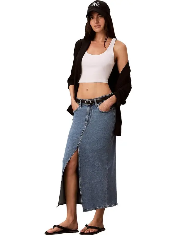 Calvin Klein Denim Maxi Skirt - Worn Dust