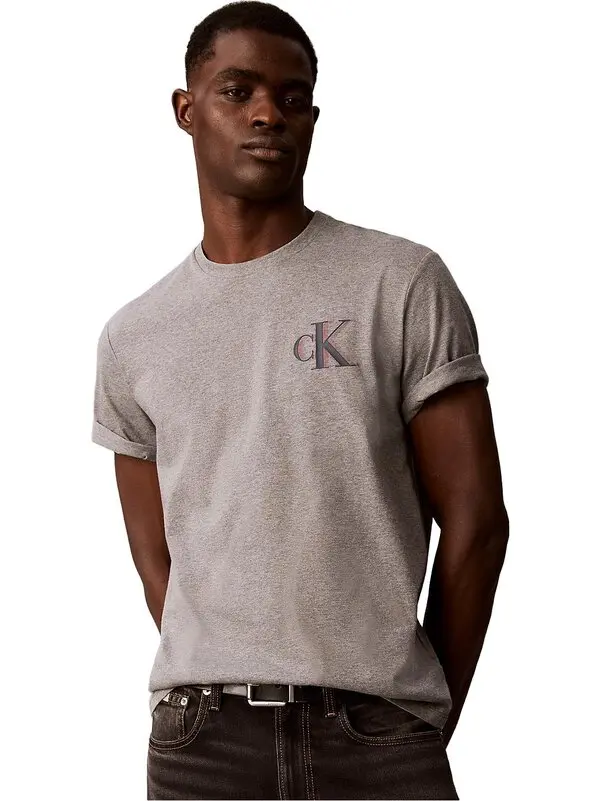 Calvin Klein Graphic Monogram Tee - Grey Heather