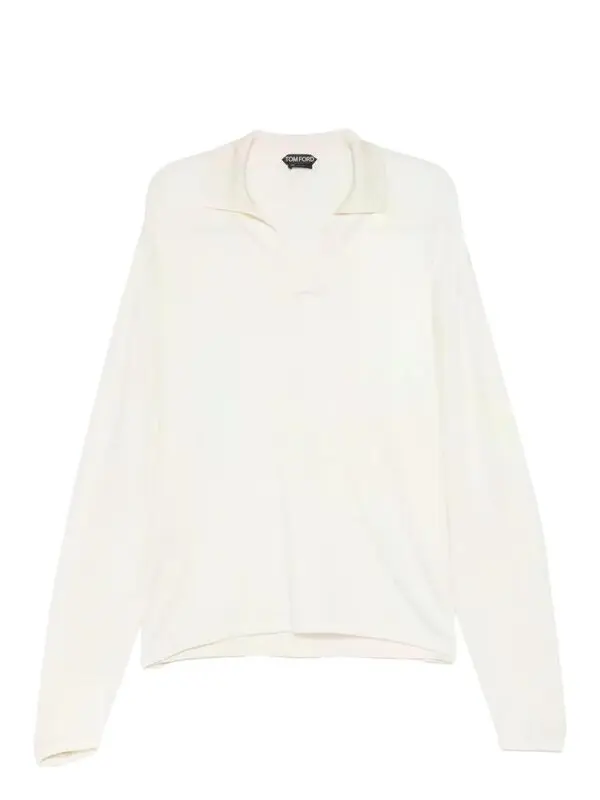 TOM FORD V-neck T-shirt - Neutrals