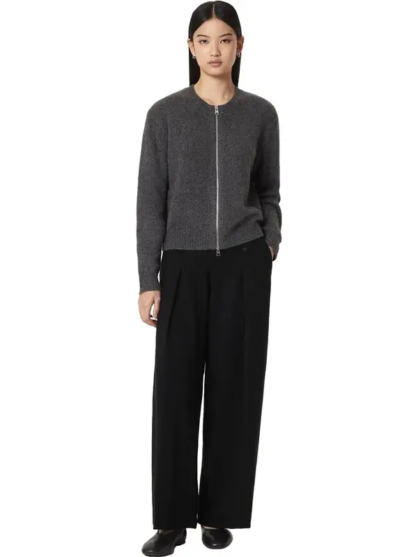 ALLSAINTS Emilia Pleated High Rise Pants - Black