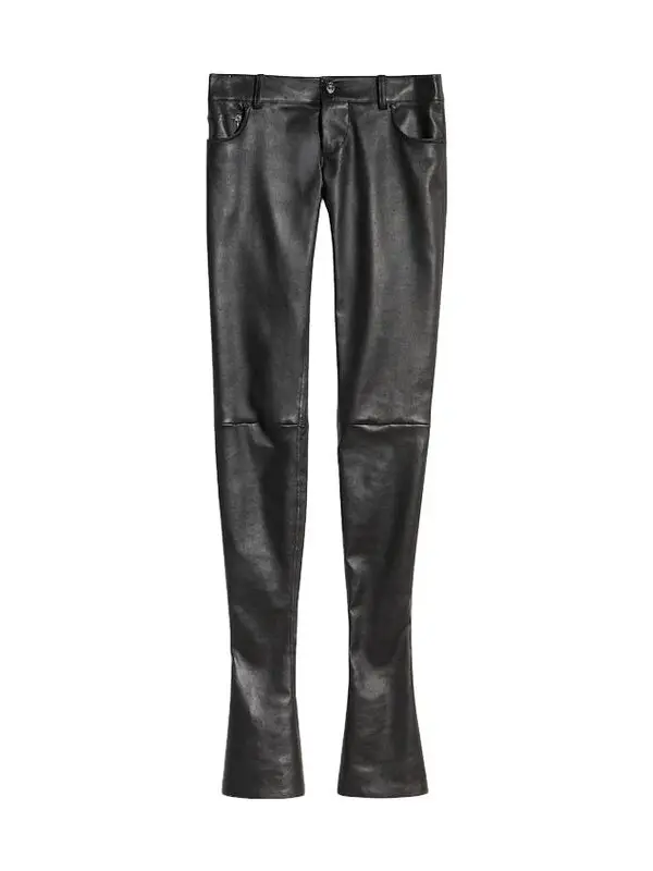 Gucci Lightweight Stretch Leather Pants - Black