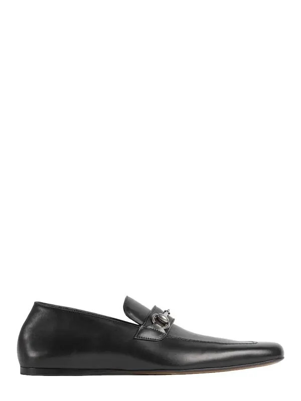 Gucci Leather Horsebit Loafers - Black