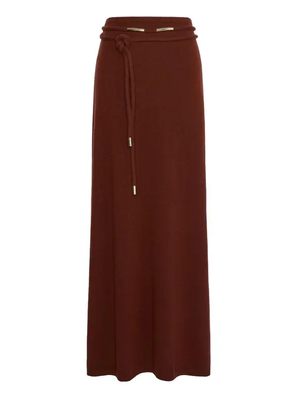 Max Mara Long Cashmere Skirt - Rust