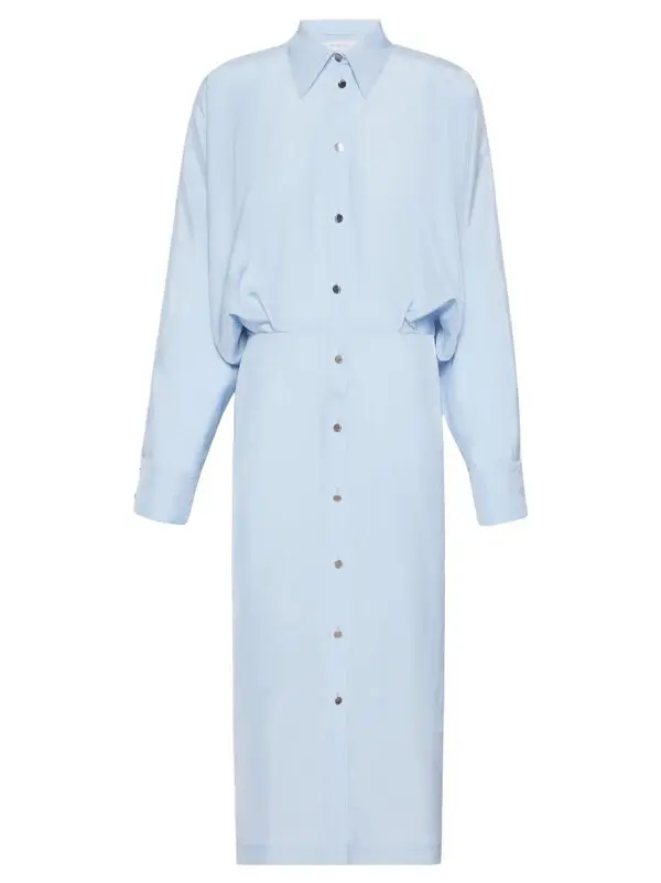 Max Mara Oversized Viscose Shirt Dress - Medium Grey