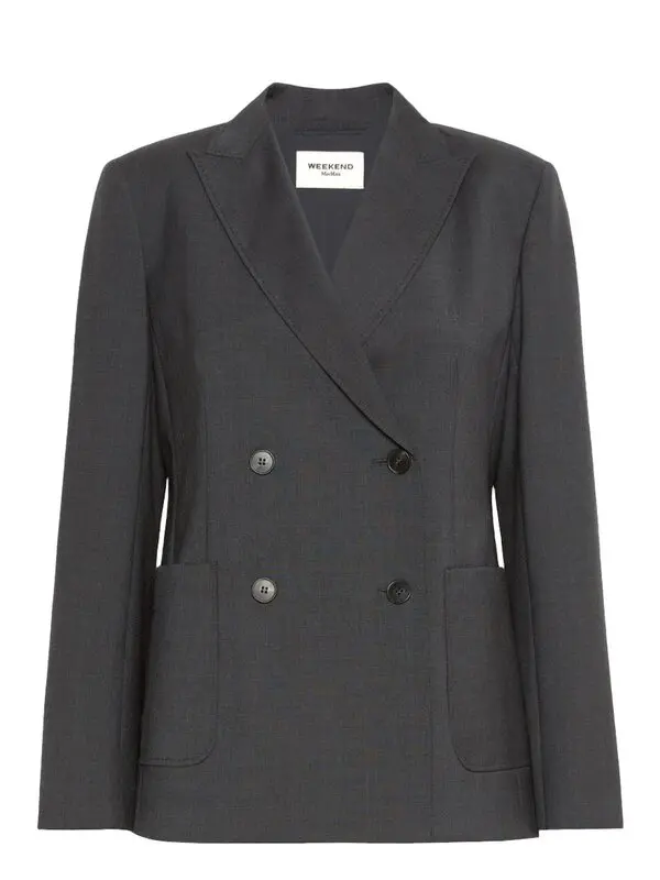 Max Mara Woolen Cloth Blazer - Dark Grey