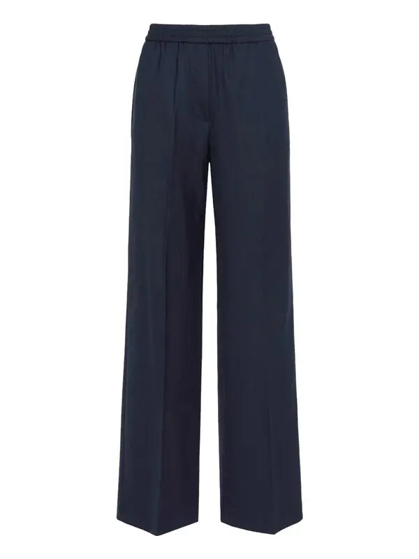 Max Mara Batavia Stretch Wool Trousers - Navy