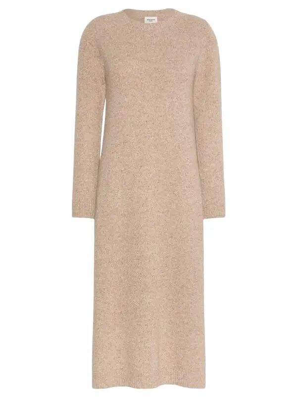 Max Mara Wool-blend Tweed Midi Dress - Beige