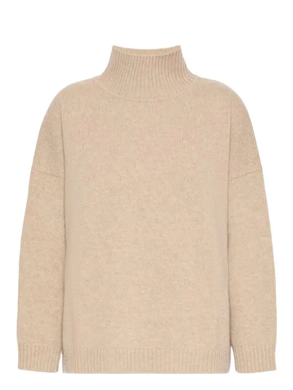 Max Mara Wool Knit Turtleneck Jumper - Beige