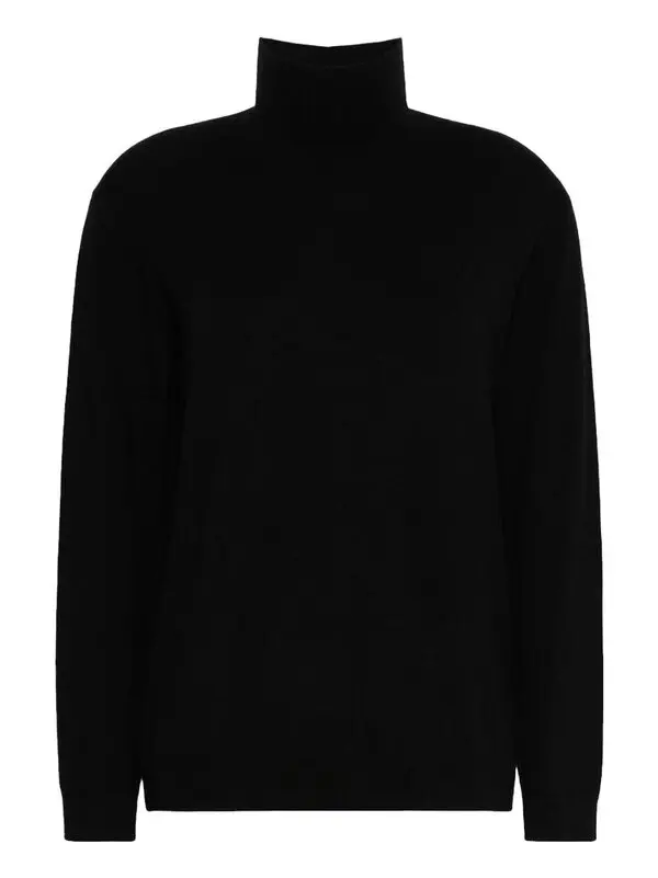 Max Mara Wool And Silk Knit Turtleneck - Black