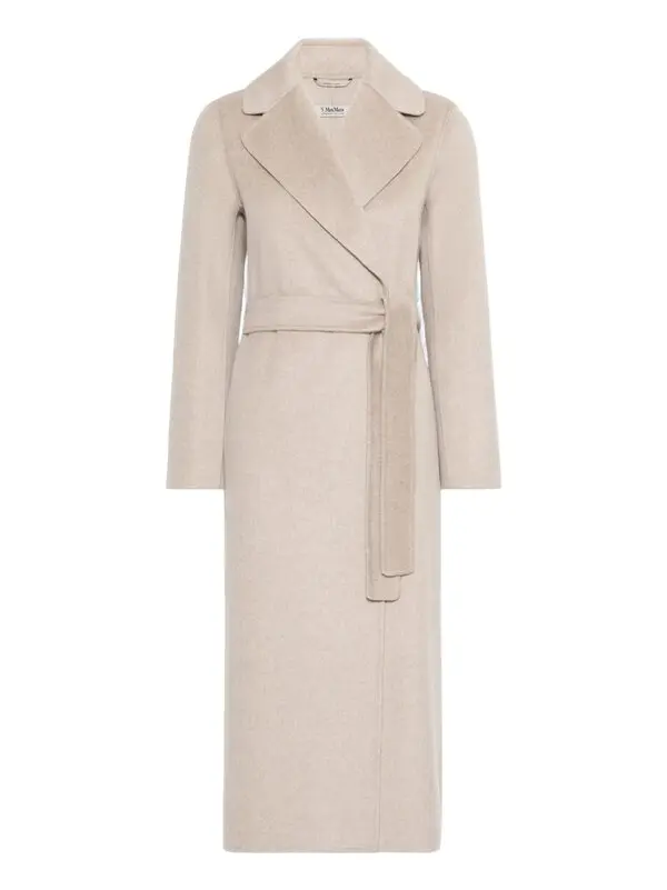 Max Mara Wool And Cashmere Belted Wrap Coat - Beige