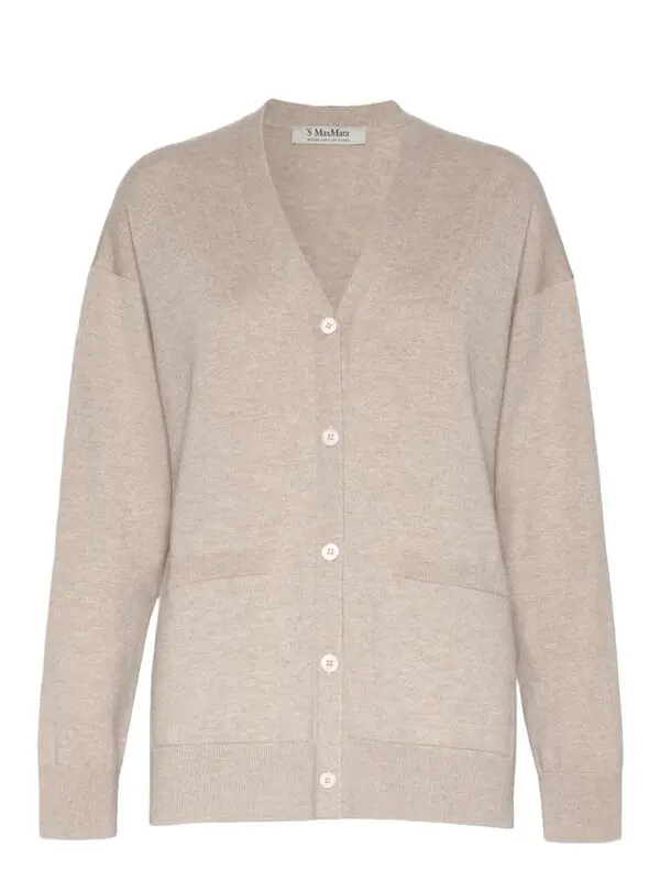 Max Mara Wool Yarn Cardigan - Beige