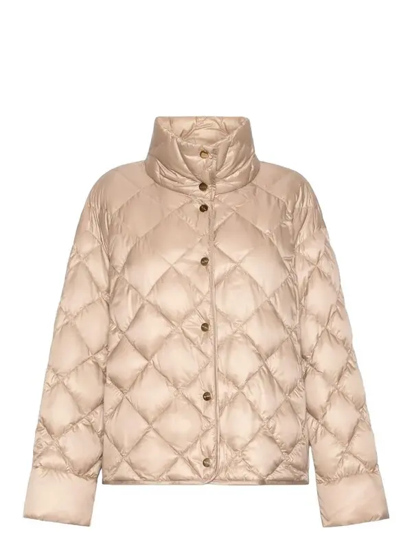 Max Mara Diamond Quilted Puffer Jacket - Beige