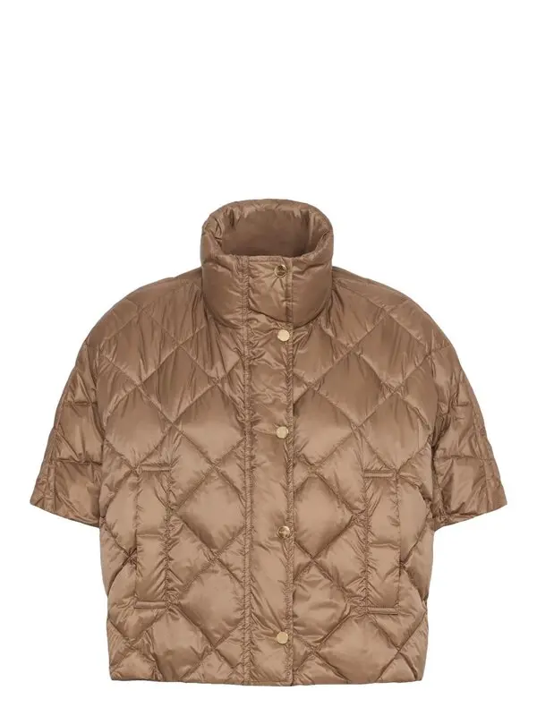 Max Mara Water-repellent Canvas Padded Cape - Camel