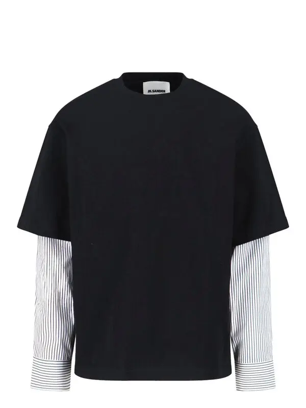 JIL SANDER Layered Long-sleeve T-shirt - Black