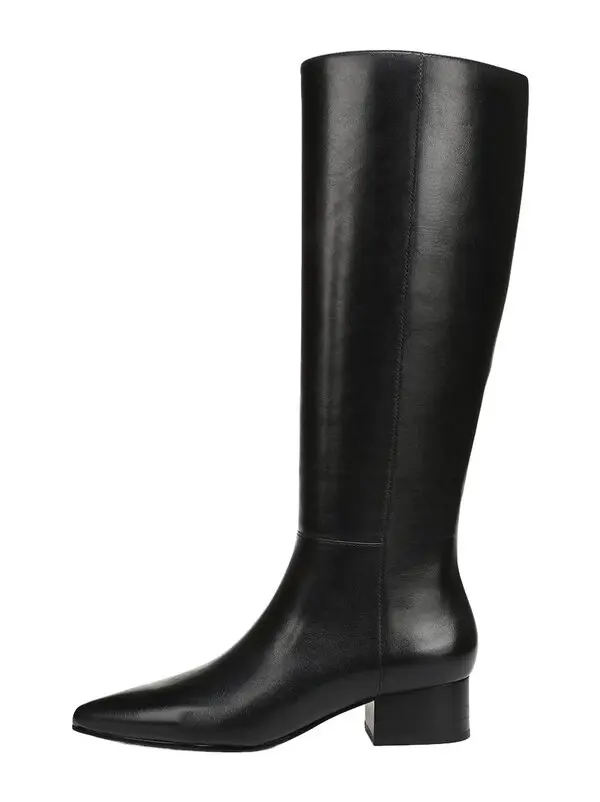 Vince Adan Leather Knee High Boots - Black