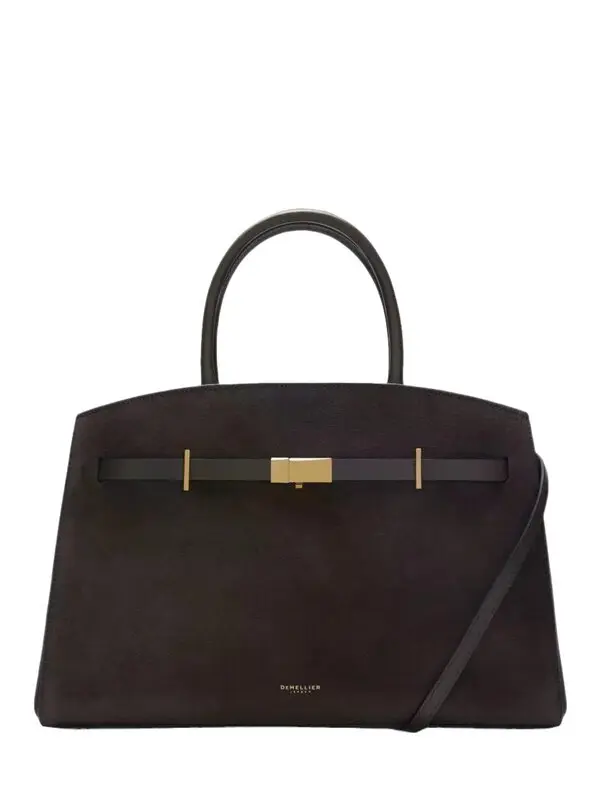 DEMELLIER Midi Hudson Suede Tote Bag - Brown