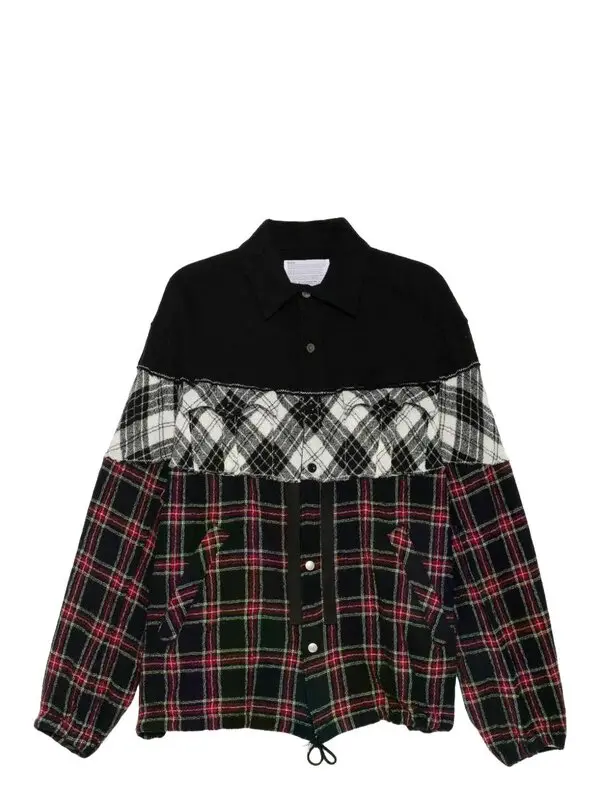 Kolor Patchwork Shirt Jacket - Black