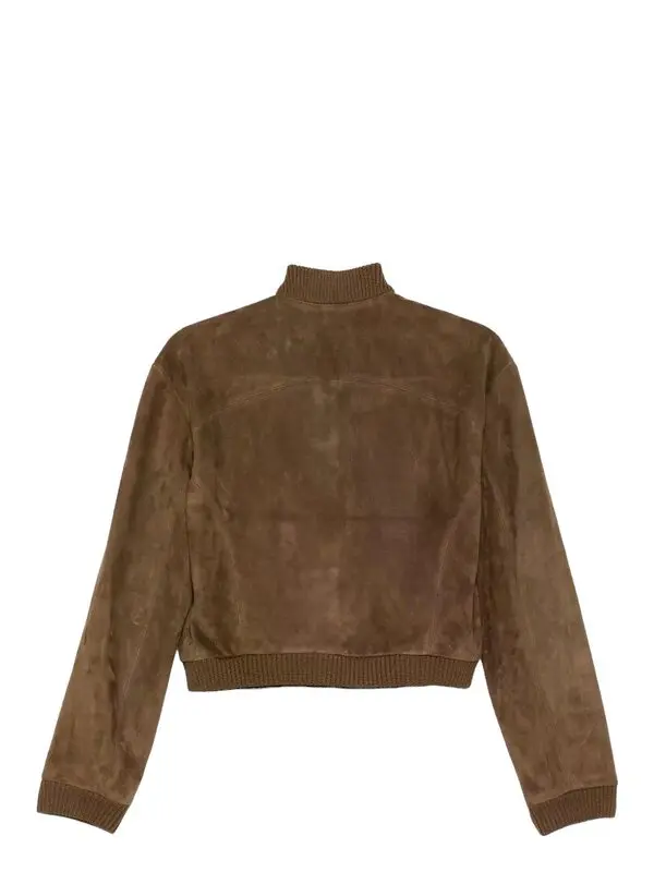 TOM FORD Suede Panelled Jacket - Brown