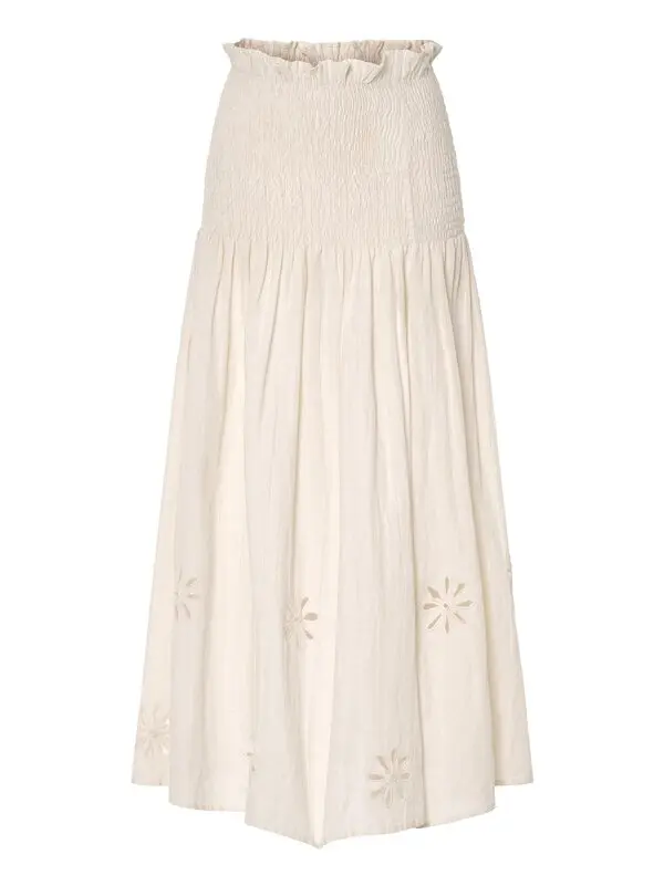 PAR Y ESCALA Alma Maxi Skirt - White