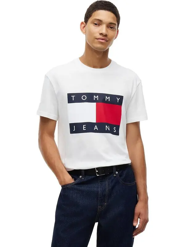 Tommy Hilfiger Big Flag Logo T-shirt - Ecru
