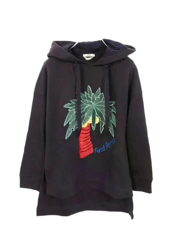 Fendi Embroidered Hoodie - Blue