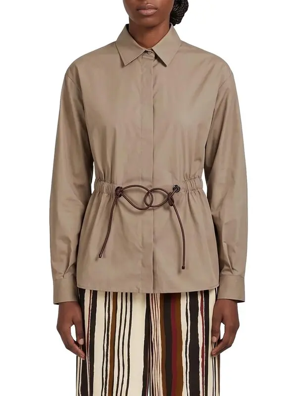 Max Mara Shirt With Drawstring Waist - Green
