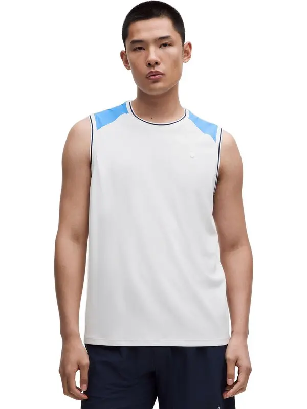 Lululemon Textured Mesh Tennis Tank - White/ocean Wave