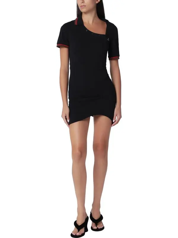 VIVIENNE WESTWOOD Glory Cotton Pique Polo Dress - Black
