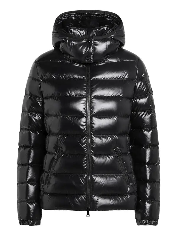 Moncler Bady Down Jacket In Nylon Laqu - Black