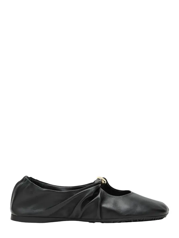 Loewe Nappa Pebble Ballerina Flats - Black