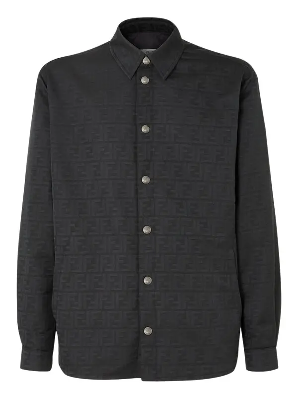 Fendi Ff Zucca Jacquard Nylon Blouson - Black