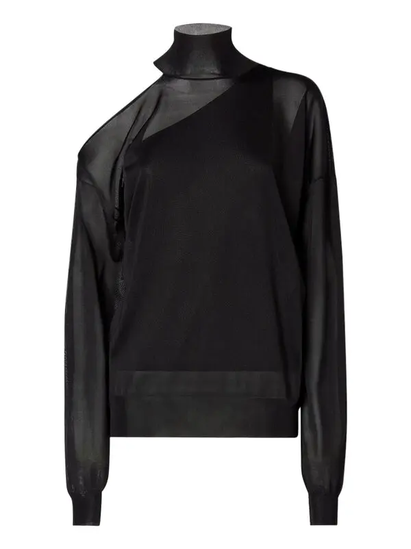 Fendi Silk Organza Jumper - Black