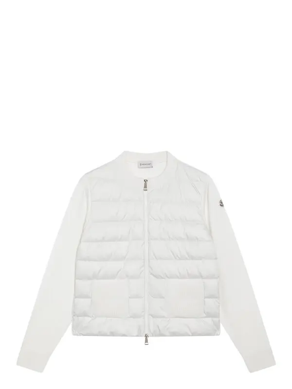 Moncler Padded Zip-up Cardigan - White