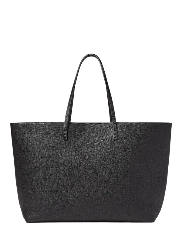 Fendi Cuoio Romano Leather Shopper - Black