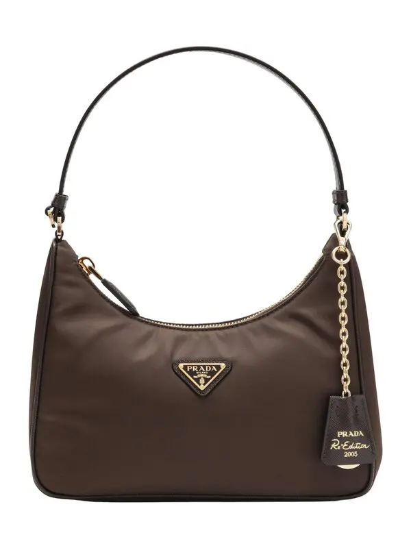 Prada Re-edition 2005 Bag In Re-nylon And Saffiano - Brown