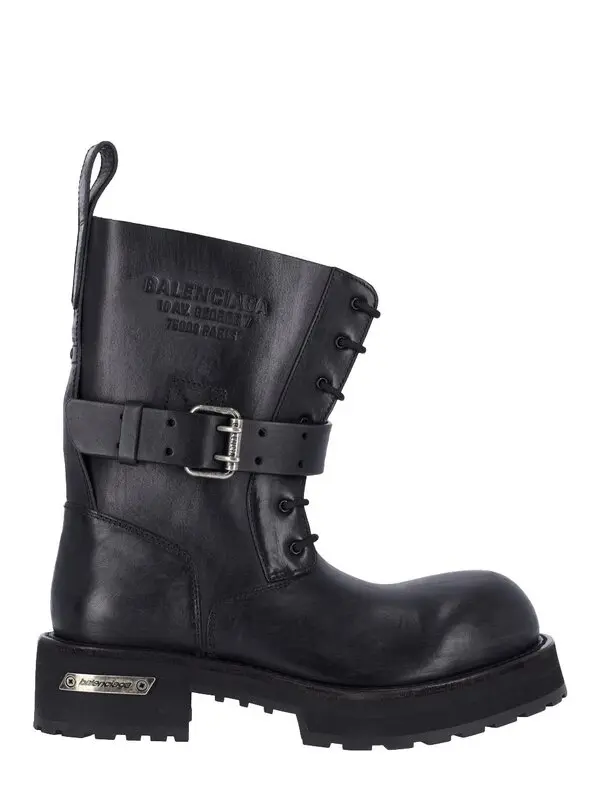 Balenciaga Venom" Ankle Boots - Black