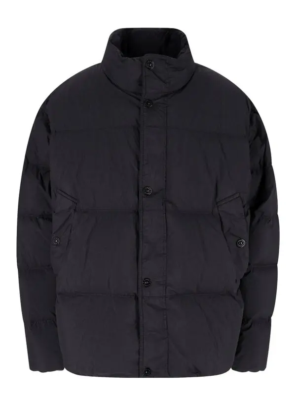 Stone Island Zip Jacket Crinkle Reps Ny - Black