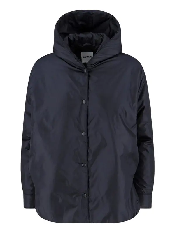 Aspesi Beth" Jacket With Hood And Button Closure - Black
