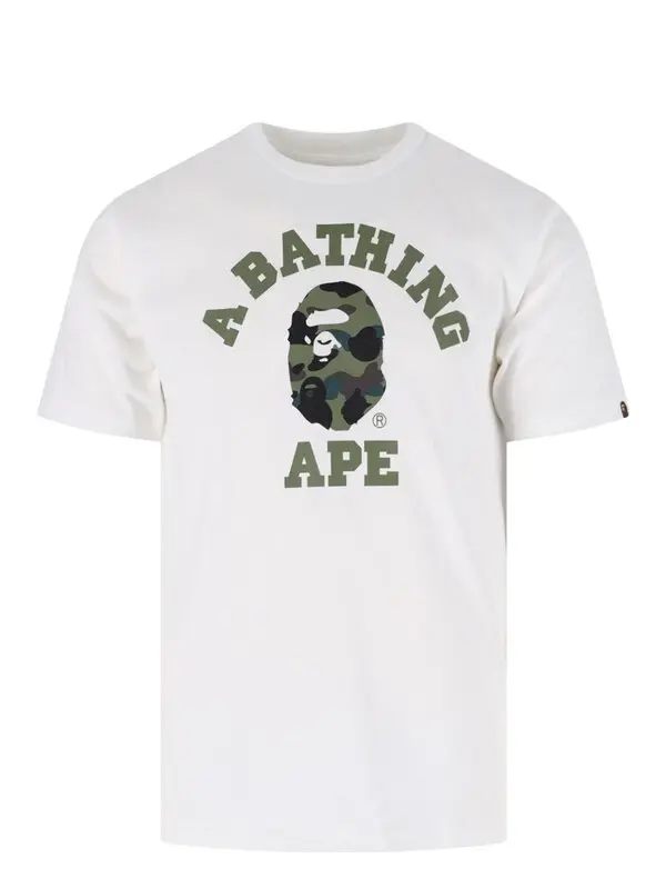 A BATHING APE T-shirt "1st Camo College - White