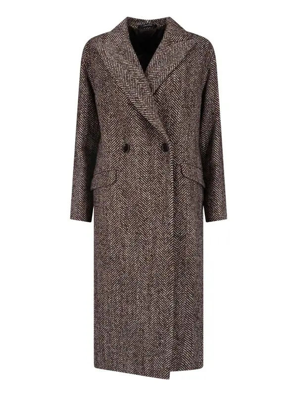 Tagliatore Linden Wool Coat - Brown